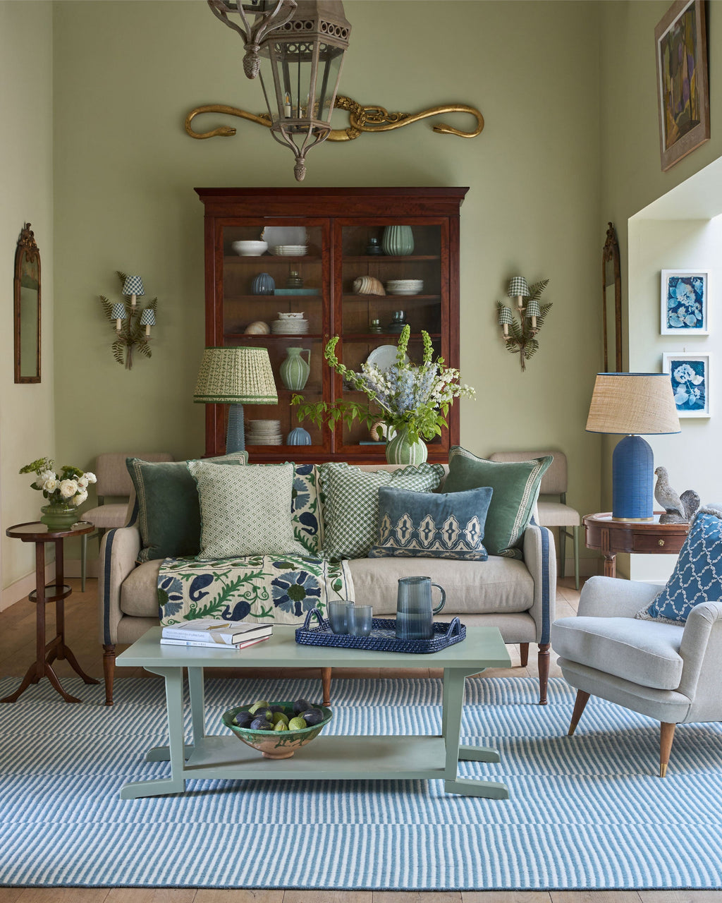 Striped Panel Rug - Blue – Birdie Fortescue