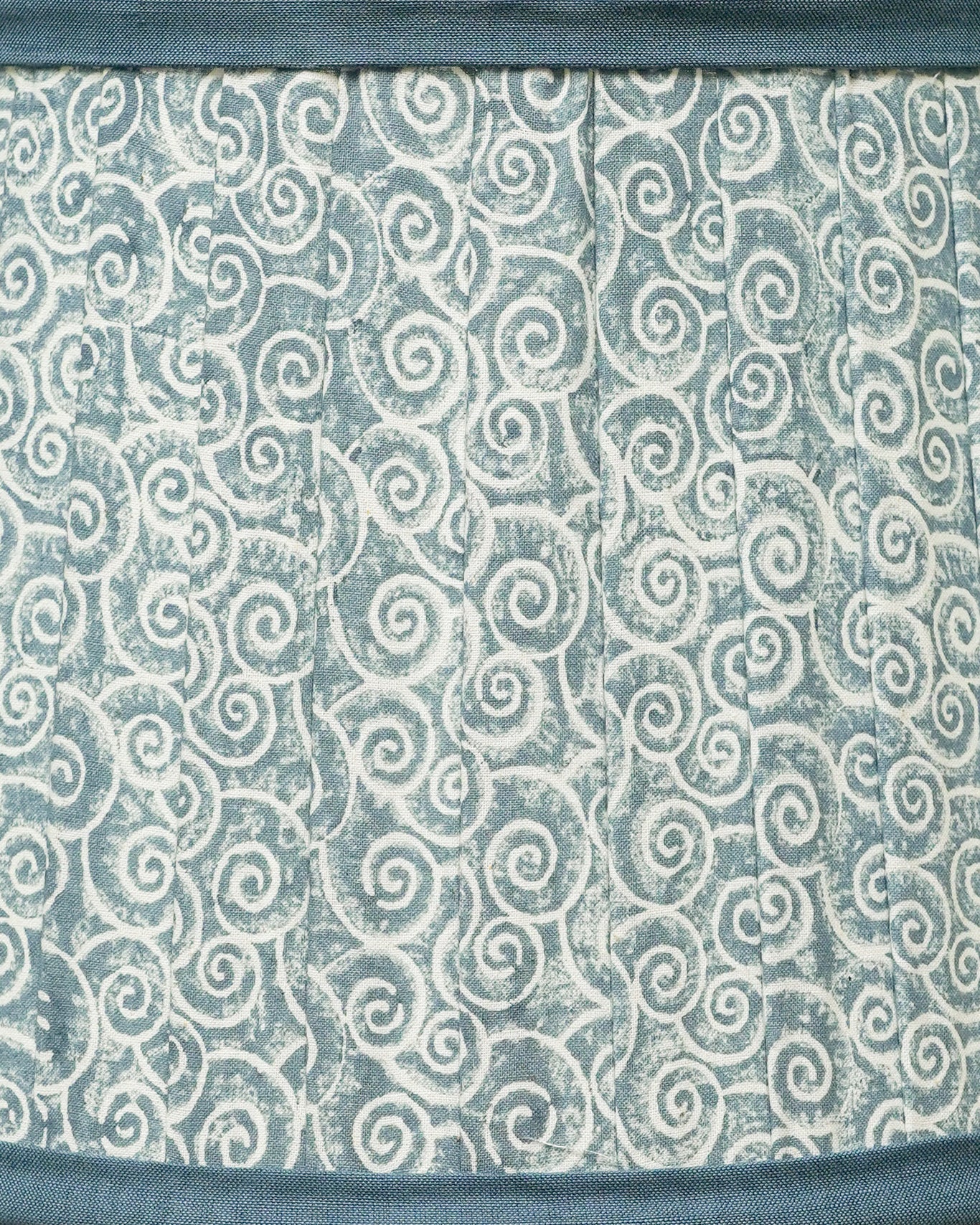 Remolino Swirl Print Pleated Lampshade - Blue – Birdie Fortescue