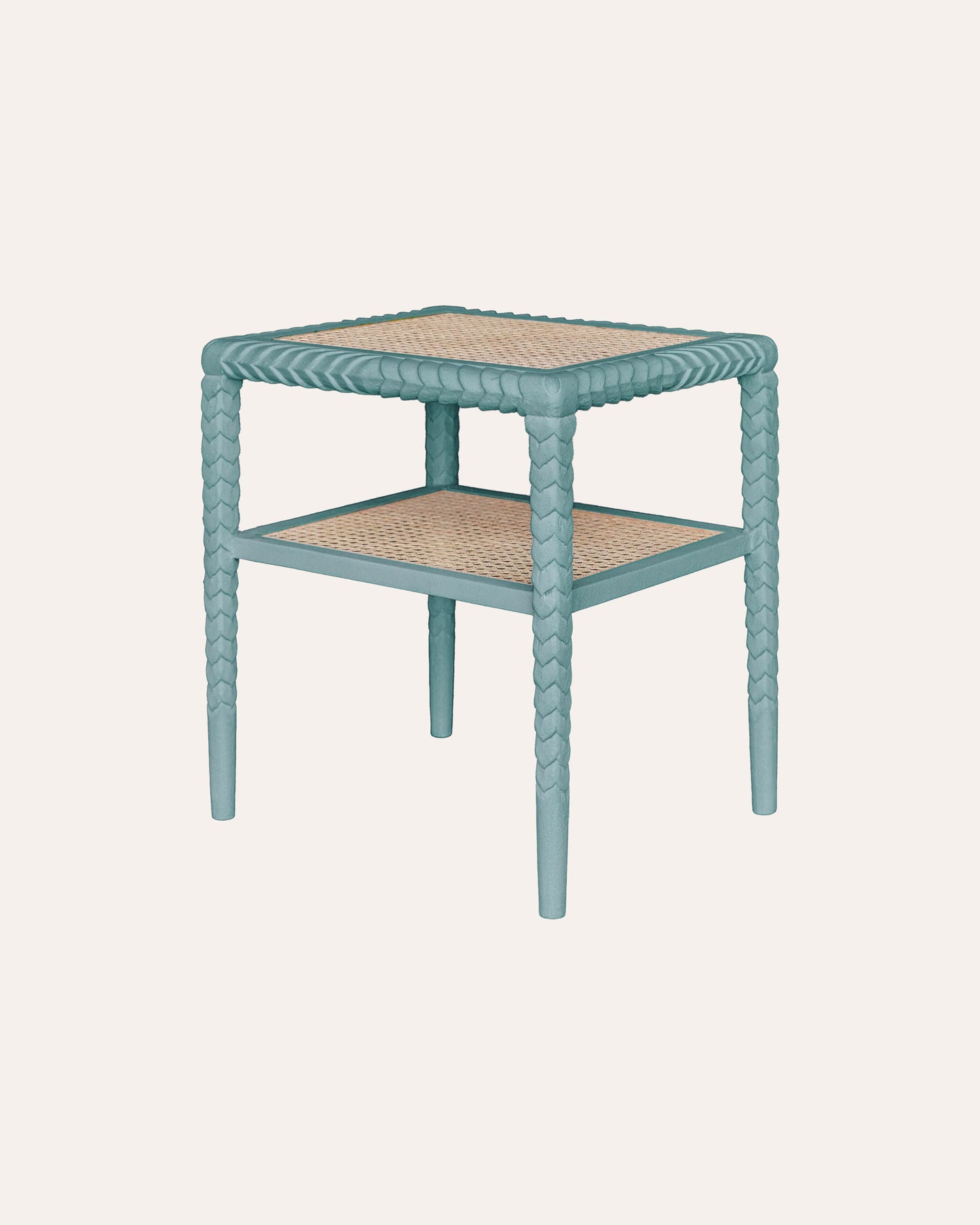 Pavilion Wooden Side Table - Blue – Birdie Fortescue