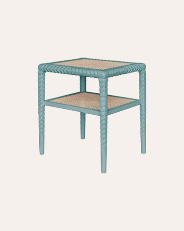 Pavilion Wooden Side Table - Blue – Birdie Fortescue