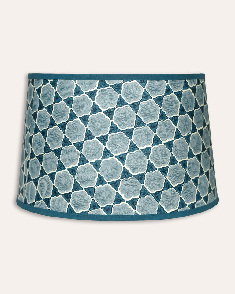 Scallop Paper Printed Lampshade – Blue | Birdie Fortescue